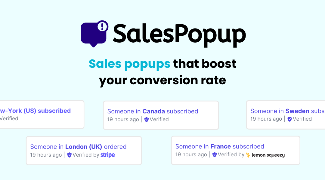 SalesPopup: Increase your conversion rate with real-time sales popups